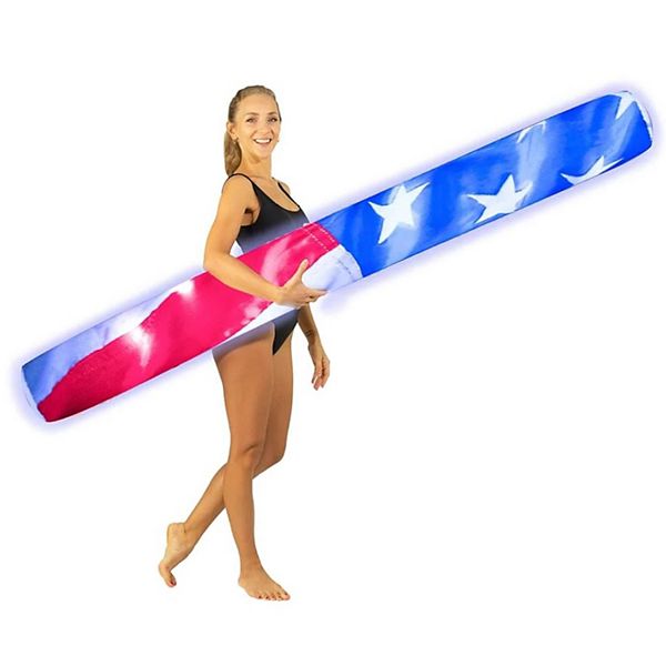 PoolCandy Illuminated Stars & Stripes 72" Inflatable Super Noodle