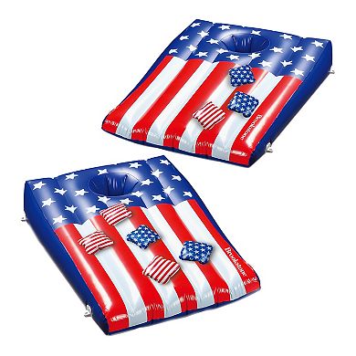 Samsonico Stars & Stripes Inflatable Cornhole Pool Game