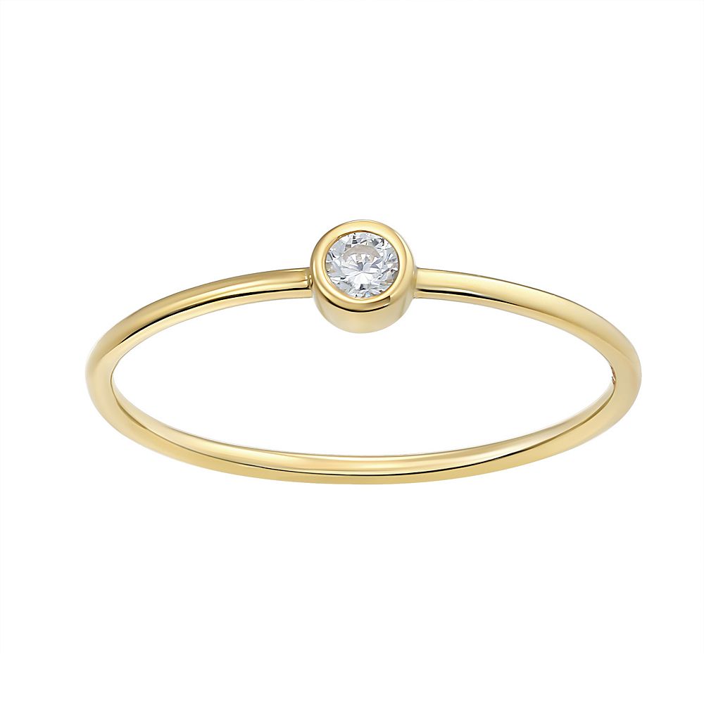 Taylor Grace 10k Gold Cubic Zirconia Bezel Ring