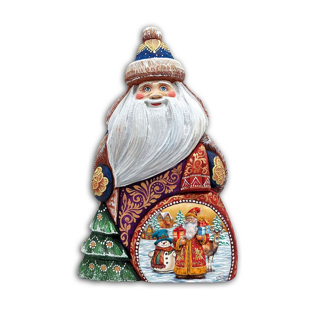 Merry Christmas Santa Wood Carved Masterpiece Figurine By G. Debrekht ...
