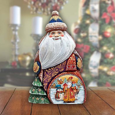 Merry Christmas Santa Wood Carved Masterpiece Figurine By G. Debrekht ...