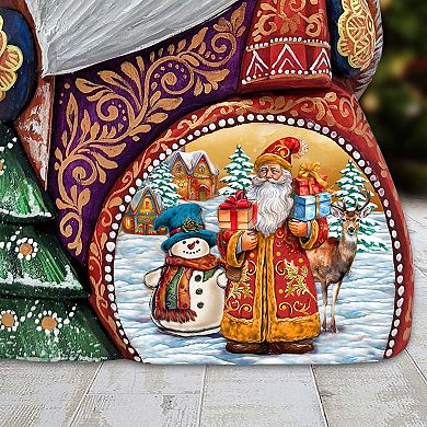 Merry Christmas Santa Wood Carved Masterpiece Figurine By G. Debrekht ...