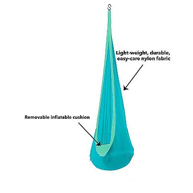 Hugglepod Lite Indoor/outdoor Nylon Hanging Chair With Inflatable Cushion
