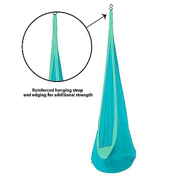 Hugglepod Lite Indoor/outdoor Nylon Hanging Chair With Inflatable Cushion