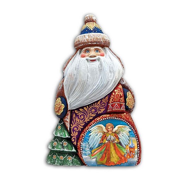 Guardian Angel Santa Wood Carved Masterpiece Figurine By G. Debrekht ...