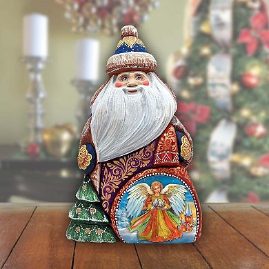 Guardian Angel Santa Wood Carved Masterpiece Figurine By G. Debrekht ...
