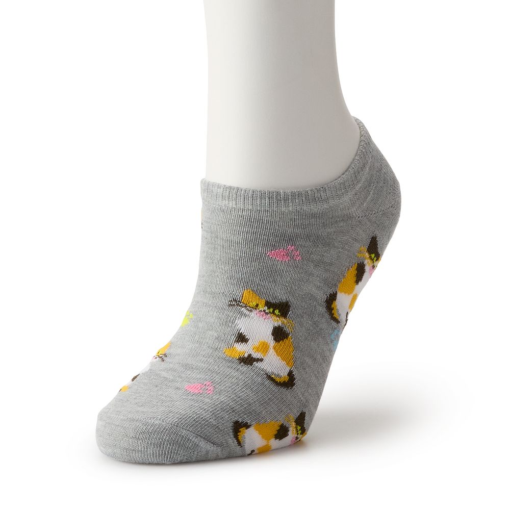 Women's Calico Cats No Show Socks