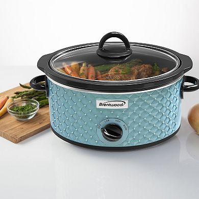 Brentwood 3.5 Quart Diamond Pattern Slow Cooker