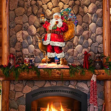 Woodland Santa 24-Inch Handcrafted Wooden Door Hanger by D. Gelsinger ...