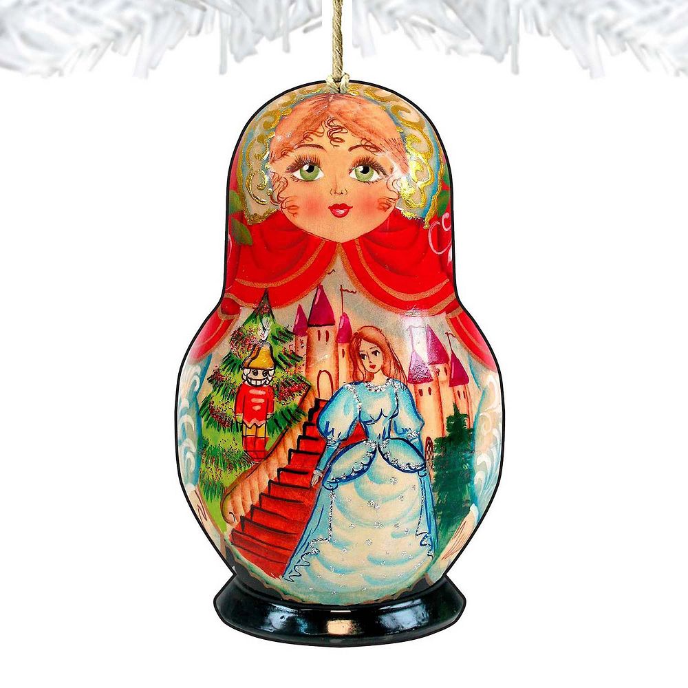 Set of 2 - Story of Nutcracker Matreshka Wooden Holiday Ornaments by G ...