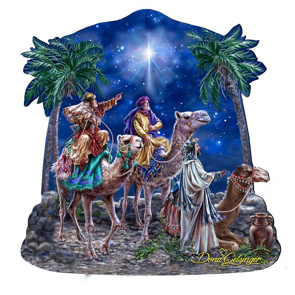 The Magic of Three Kings Nativity 24-Inch Door Decor by D. Gelsinger ...