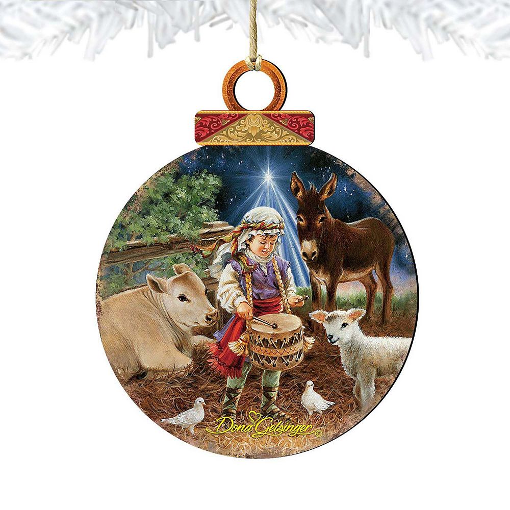Set of 2 - Little Drummer Boy Wooden Holiday Ornaments by Gelsinger ...