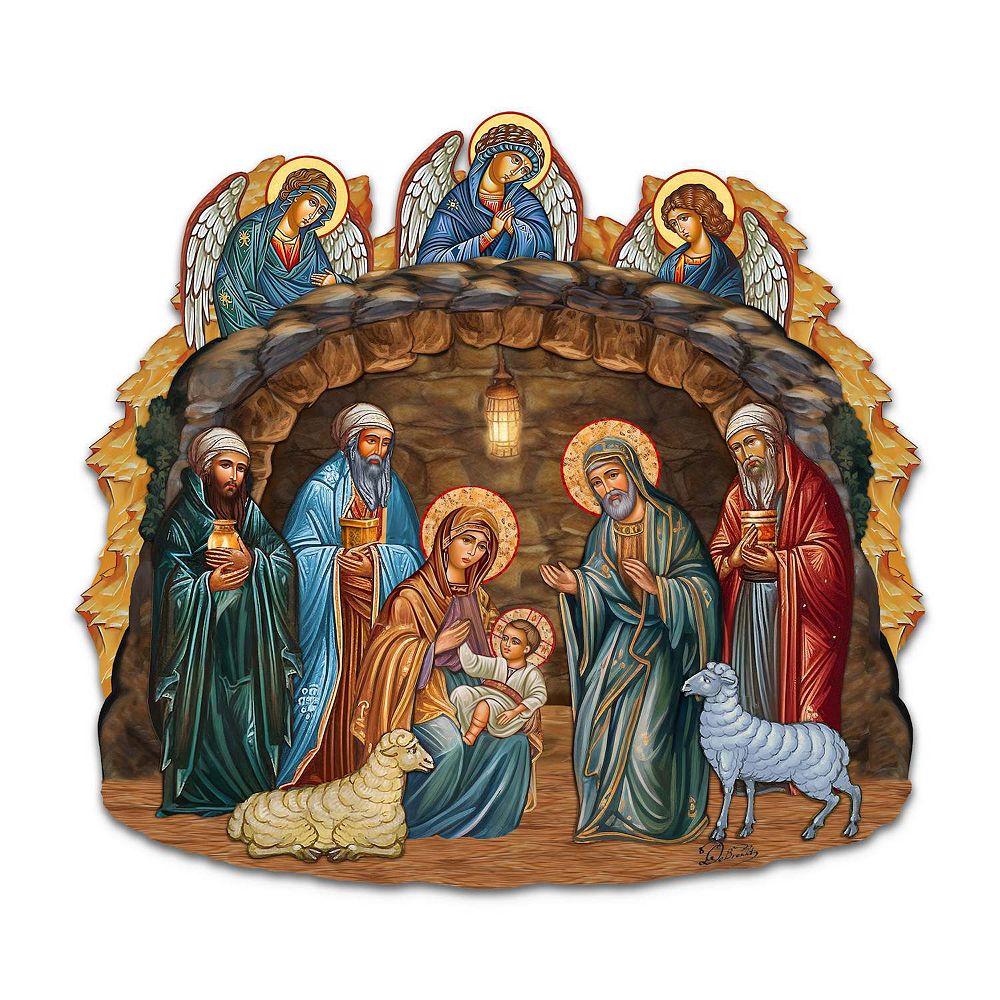 Orthodox Nativity Scene Holiday 24-Inch Door Decor by G. DeBrekht ...