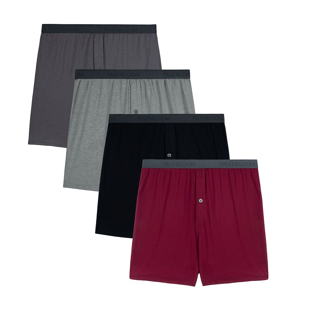Men's Fruit of the Loom® 4-Pack Premium Knit Boxers Set