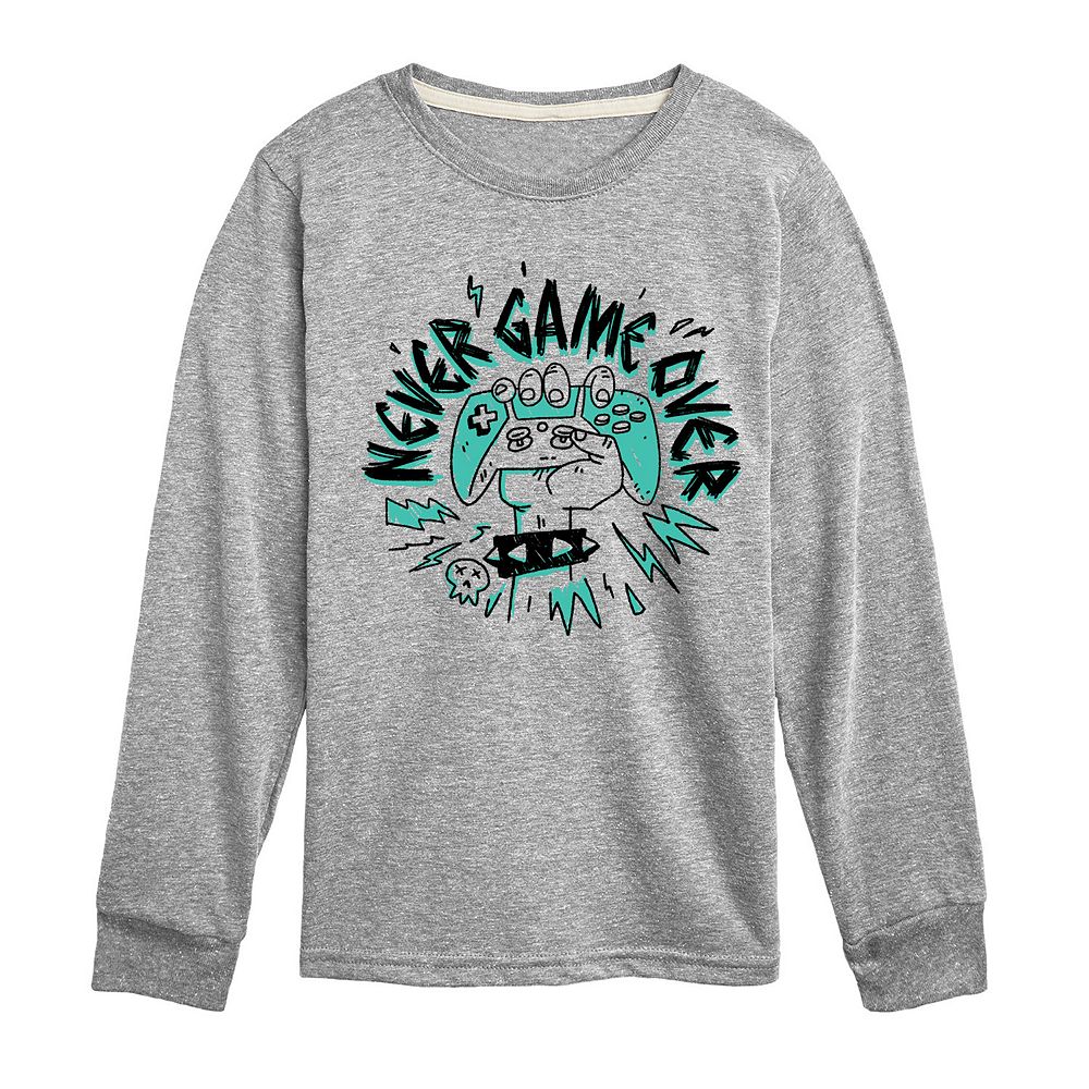 Boys 8-20 Never Game Over Long Sleeve Graphic Tee