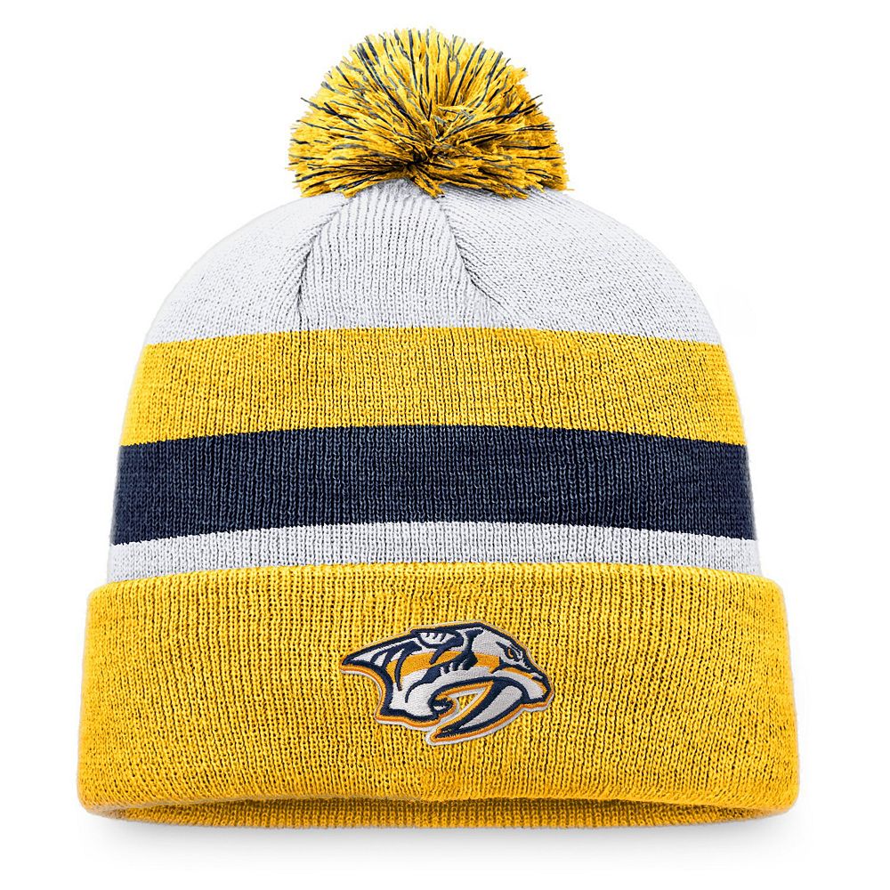 Men's Fanatics Branded Gold/Navy Nashville Predators Fundamental Cuffed ...