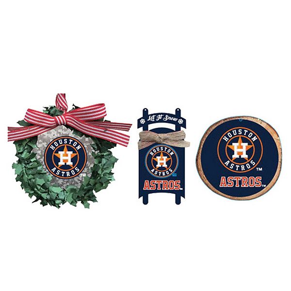 The Memory Company Houston Astros Three-Pack Wreath, Sled & Circle ...