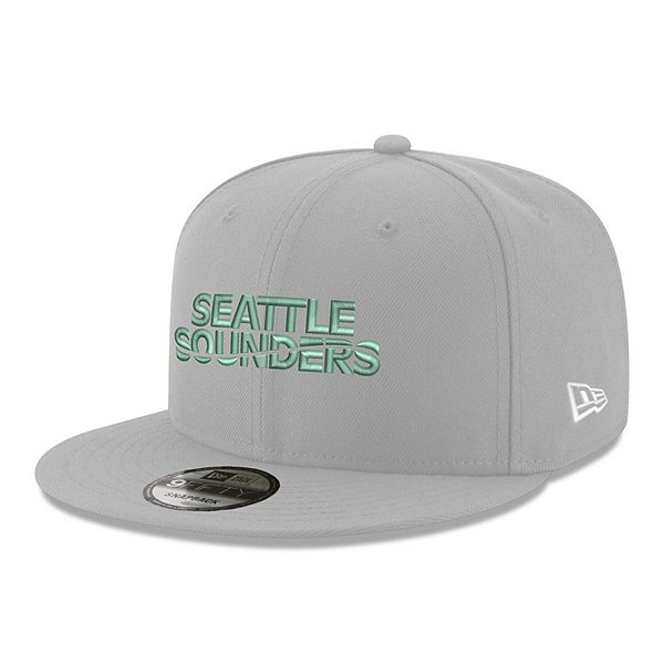 Men's New Era Gray Seattle Sounders FC Wordmark 9FIFTY Snapback Hat