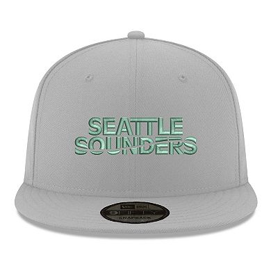 Men's New Era Gray Seattle Sounders FC Wordmark 9FIFTY Snapback Hat