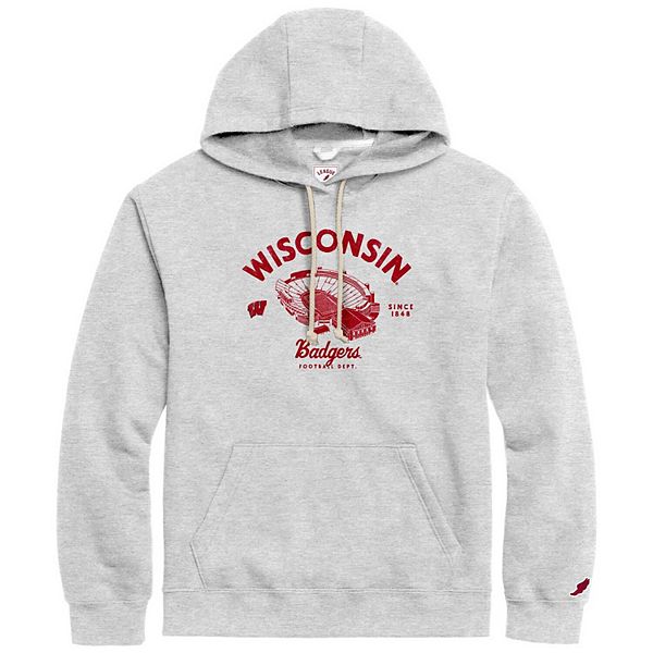 Men's League Collegiate Wear Heather Gray Wisconsin Badgers Stadium ...