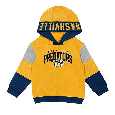 Toddler Gold/Navy Nashville Predators Big Skate Fleece Pullover Hoodie ...