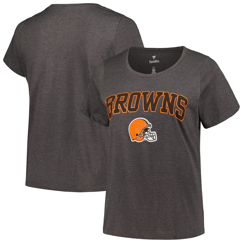 Women's Fanatics Branded Heather Charcoal Cleveland Browns Plus Size ...
