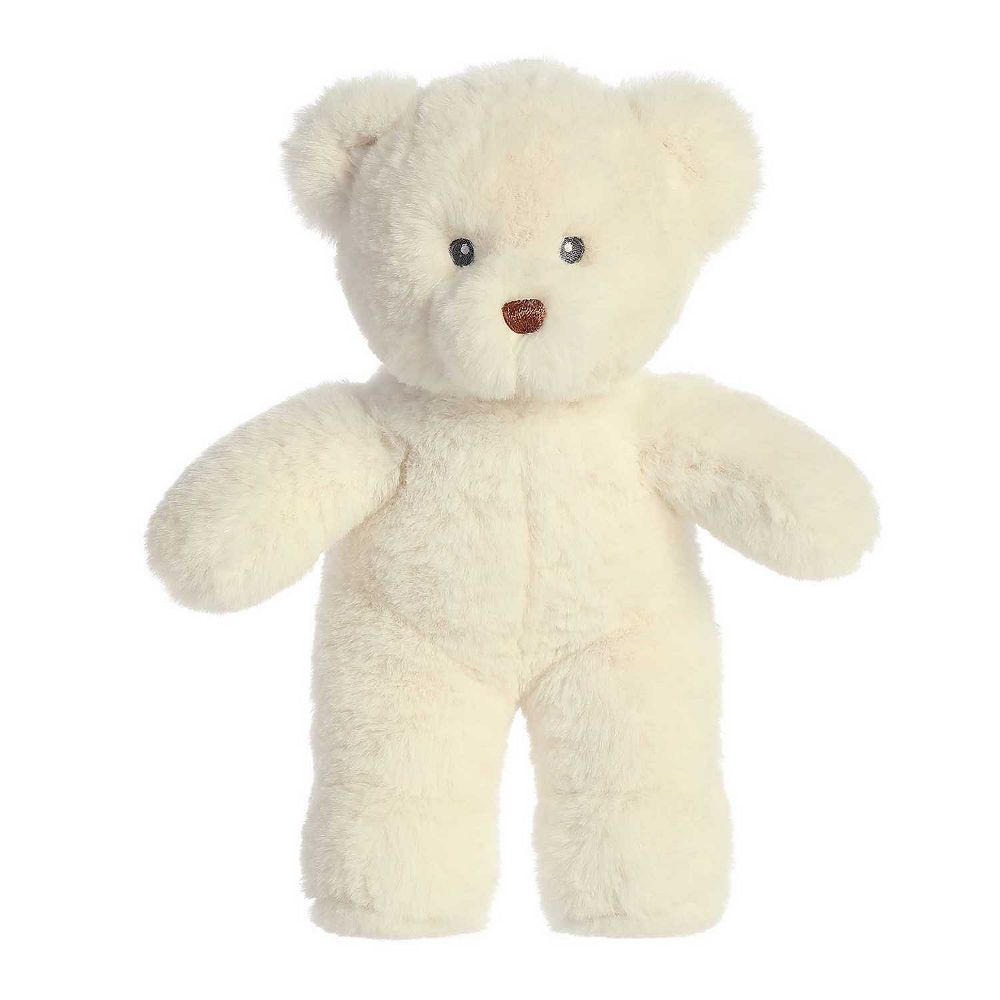 ebba Medium Fluffy Bear 11" Cream Snuggly Baby Stuffed Animal