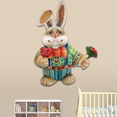 Father Bunny Easter 24-Inch Handcrafted Wooden Door Decor by G ...