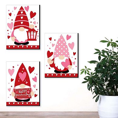 Big Dot of Happiness Valentine Gnomes -Valentine's Day Wall Art and ...