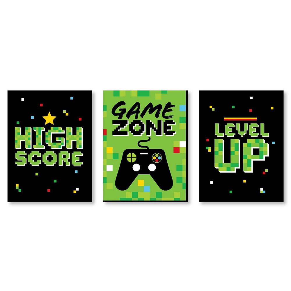 Big Dot of Happiness Game Zone - Nursery Wall Art and Pixel Video Game ...
