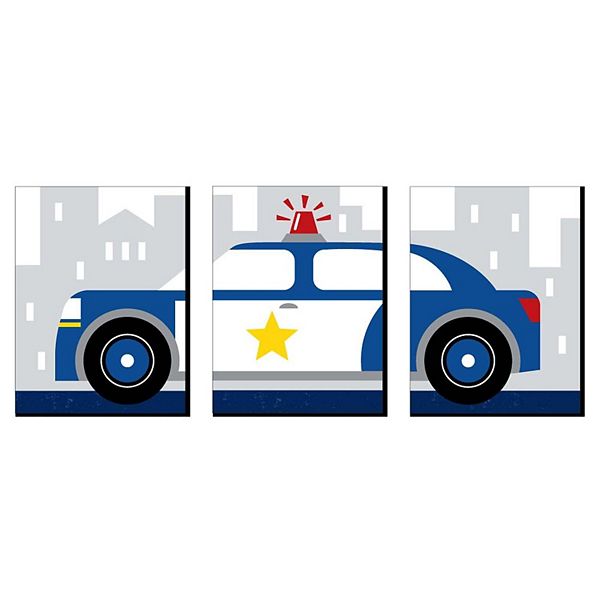 Big Dot of Happiness Calling All Units - Police - Cop Car Nursery Wall ...