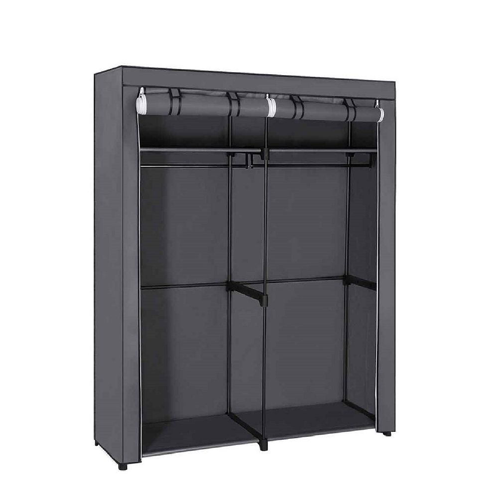 Closet Storage Organizer, Portable Wardrobe with Hanging Rods, Clothes ...