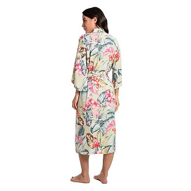 Women's Lilac+London Print Kimono Wrapper Robe