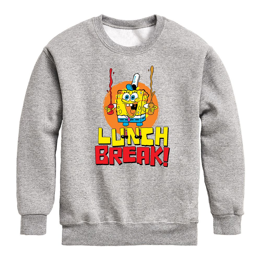 Boys 8-20 SpongeBob Lunch Break Crew Fleece Sweatshirt