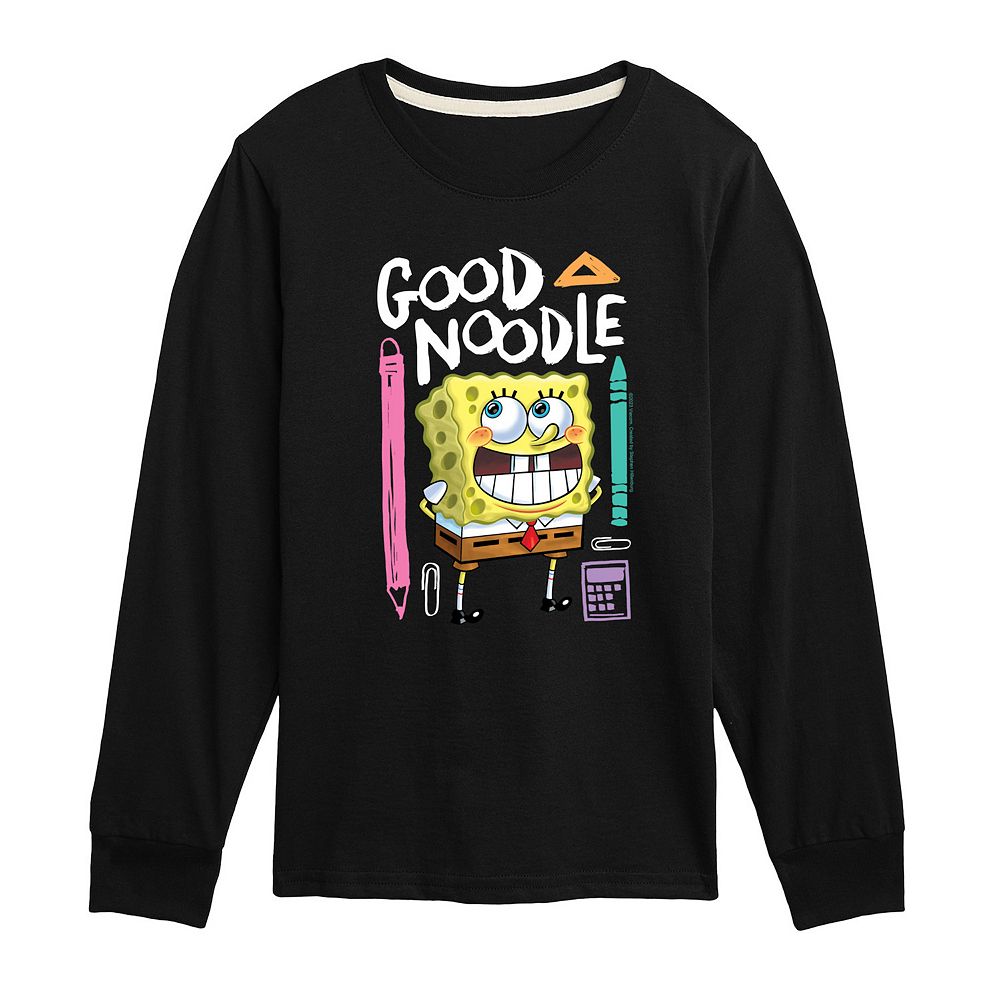 Boys 8-20 SpongeBob Good Noodle Long Sleeve Graphic Tee
