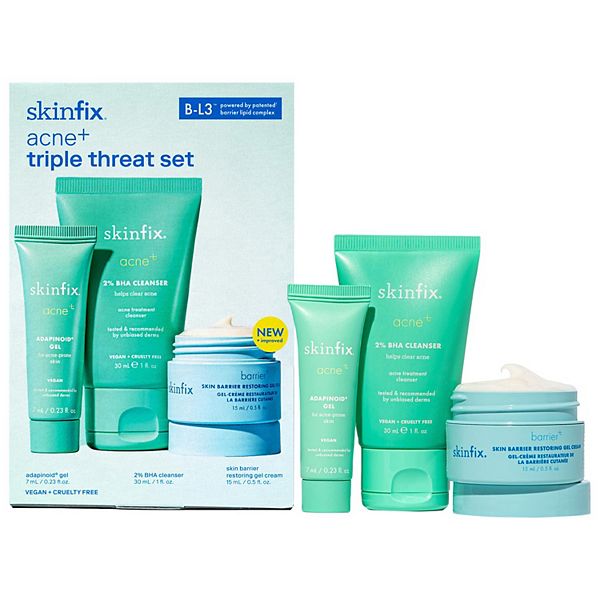 Skinfix Acne Triple Threat Set With Salicylic Acid Bha Niacinamide