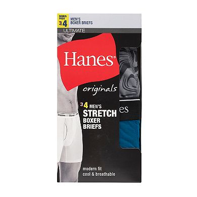 Men's Hanes® Originals Ultimate Boxer Briefs 3-Pack + 1 Bonus Pack