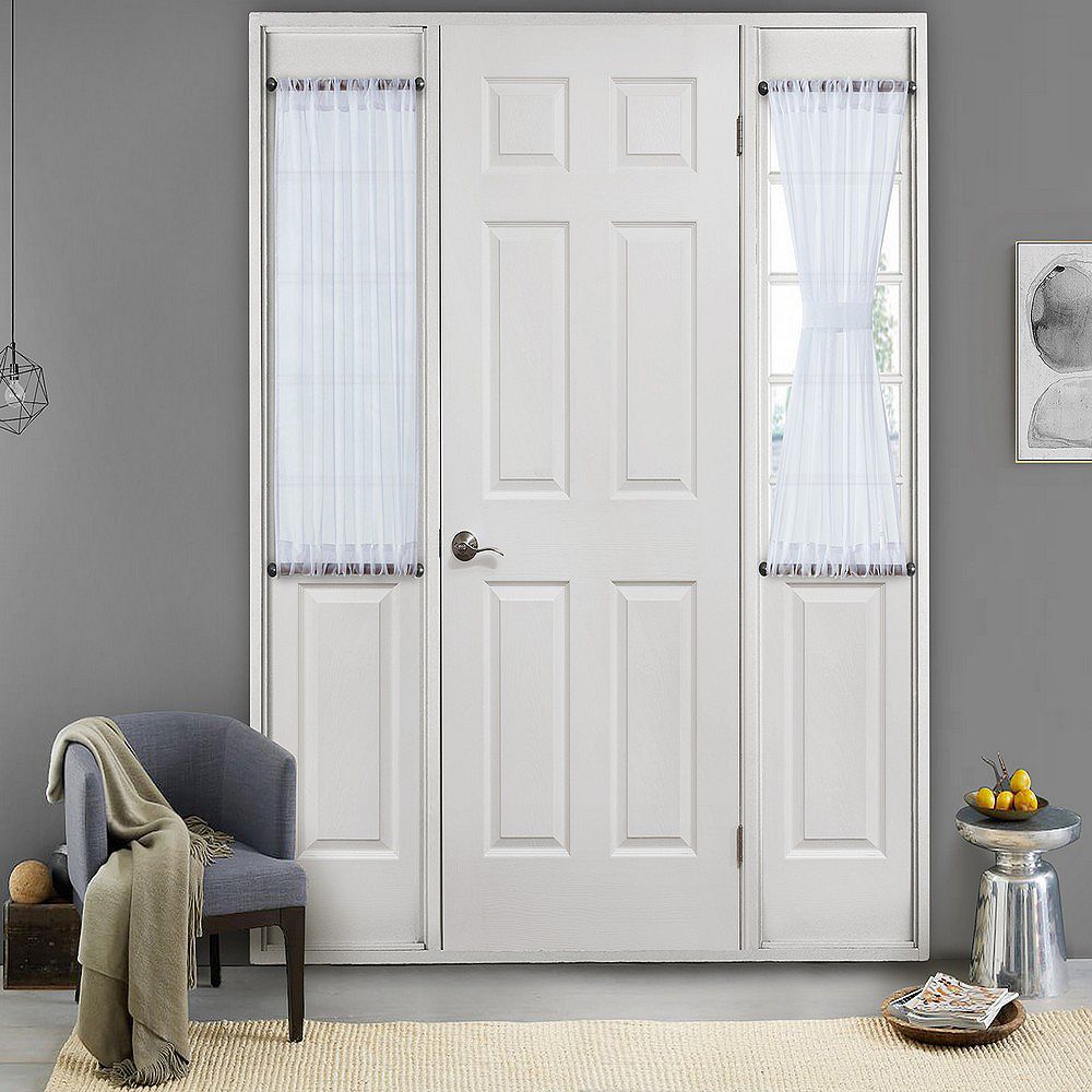 HLC.me Sheer French Door Curtains - Set of 2