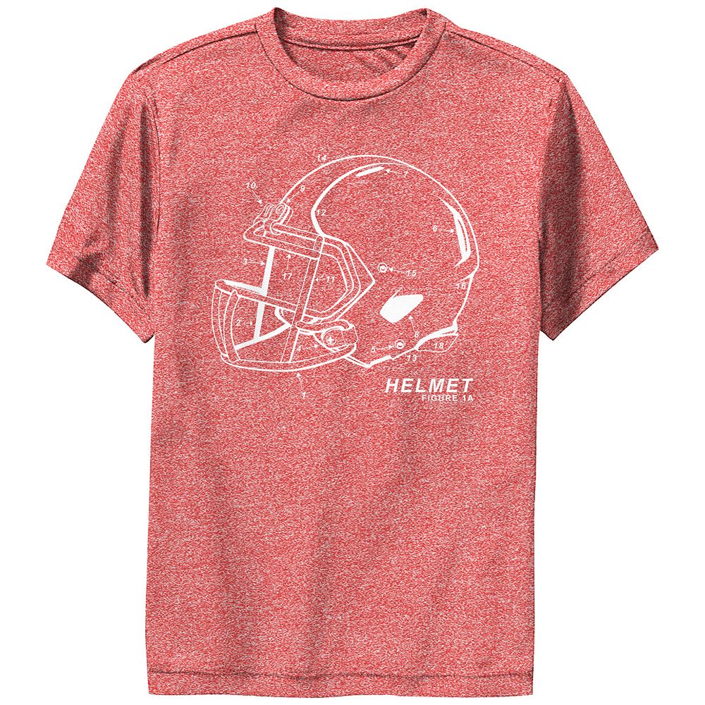 Boys 6-20 Football Helmet Figure 1A Graphic Tee