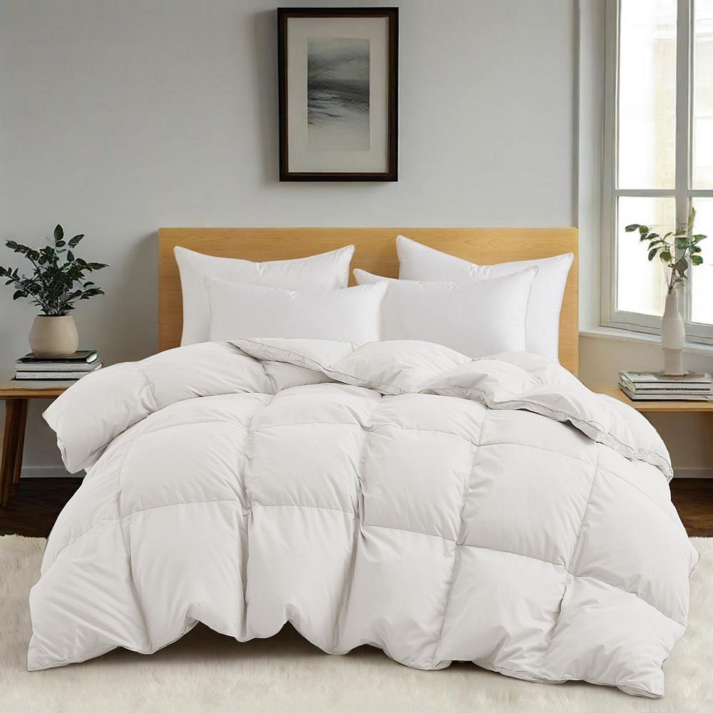 Unikome Nature Goose Down Feather Heavy Weight Comforter - Fluffy Down ...