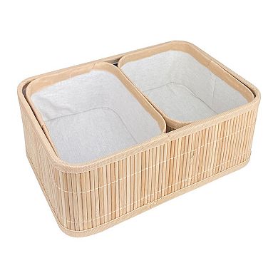Dwell Studio 3 pc Bamboo Storage Bin Set