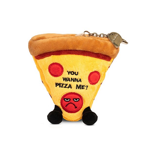 Punchkins BITES Plush Pizza "Pizza me…" Bag Keychain Clip