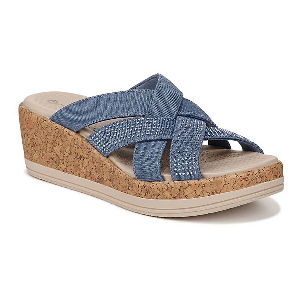 Bzees Reign Women's Rhinestone Wedge Sandals