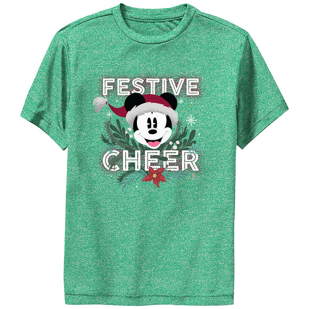 Boys Mickey Mouse Festive Cheer Performance Graphic Tee