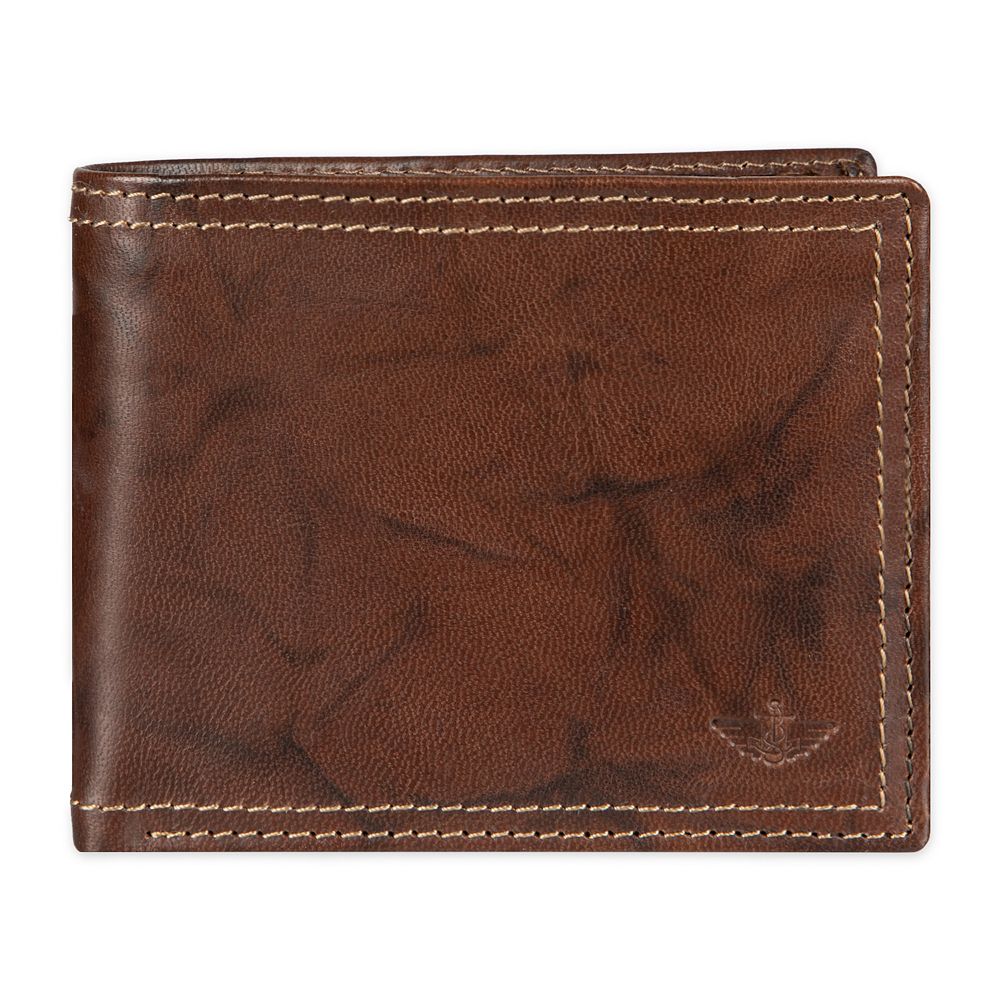 Men's Dockers® RFID-Blocking Leather Passcase with Hidden Zipper Pocket