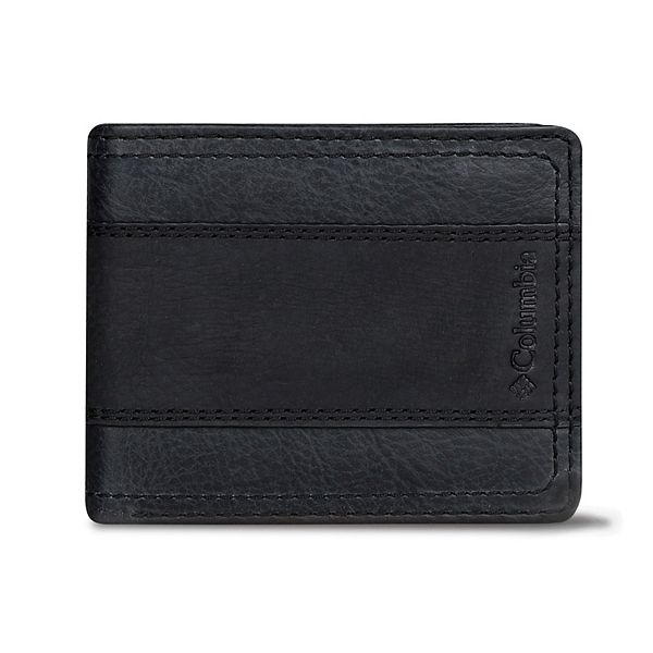 Men's Columbia RFID Leather Overlay Passcase Wallet