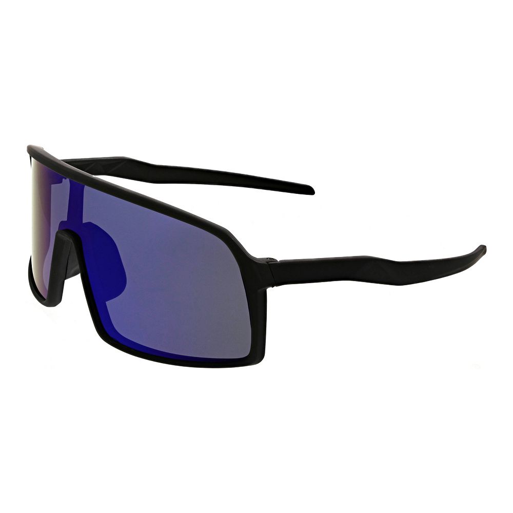 Men's Tek Gear® 70mm Large Plastic Shield Polarized Wrap Sunglasses