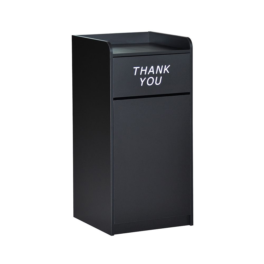 Emma and Oliver Wood Tray Top "Thank You" Restaurant Food Court Receptacle