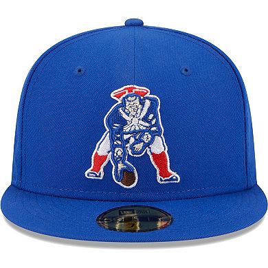 Men's New Era Royal New England Patriots Throwback Main 59FIFTY Fitted Hat