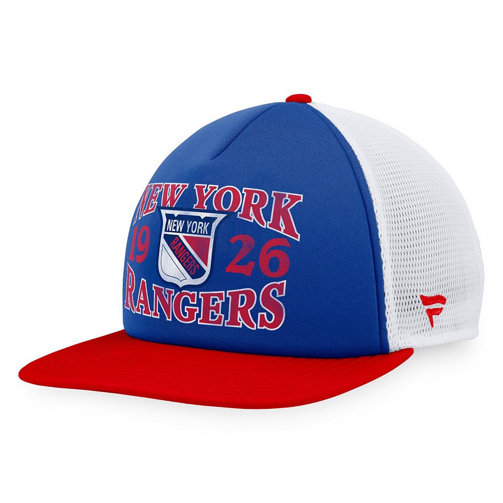 Men's Fanatics Branded Blue/Red New York Rangers Heritage Vintage Foam ...